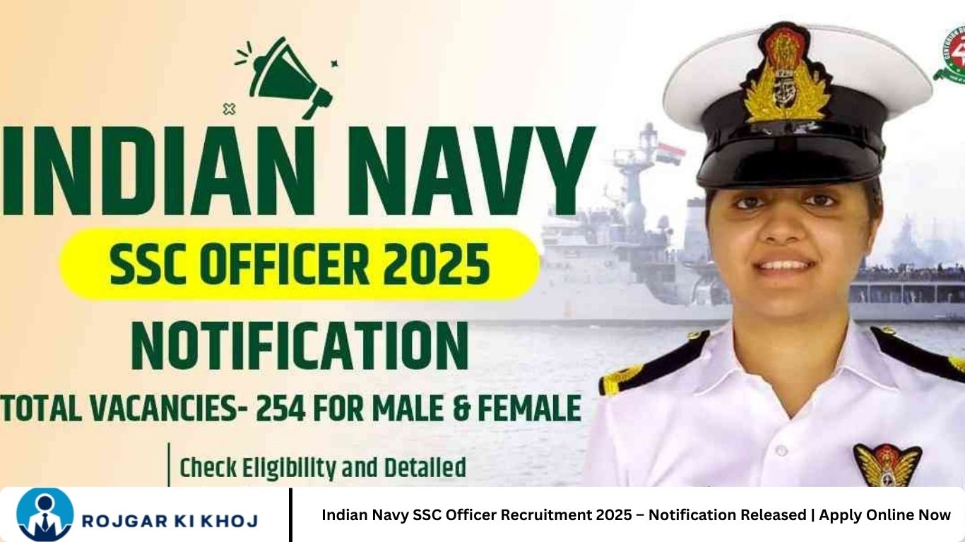 Indian Navy SSC Officer Recruitment 2025 – Notification Released ...