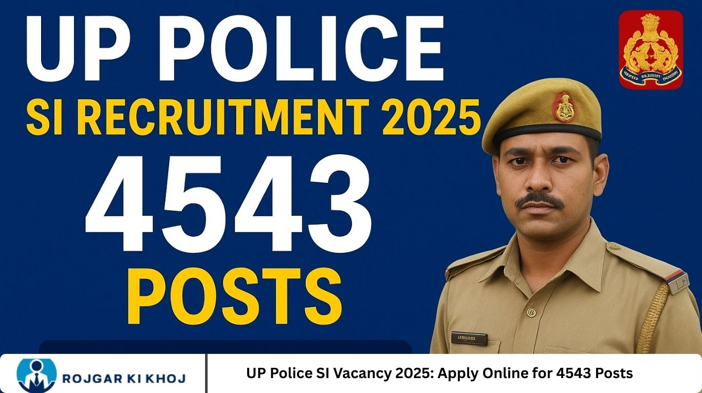 UP Police SI Vacancy 2025: Apply Online for 4543 Posts