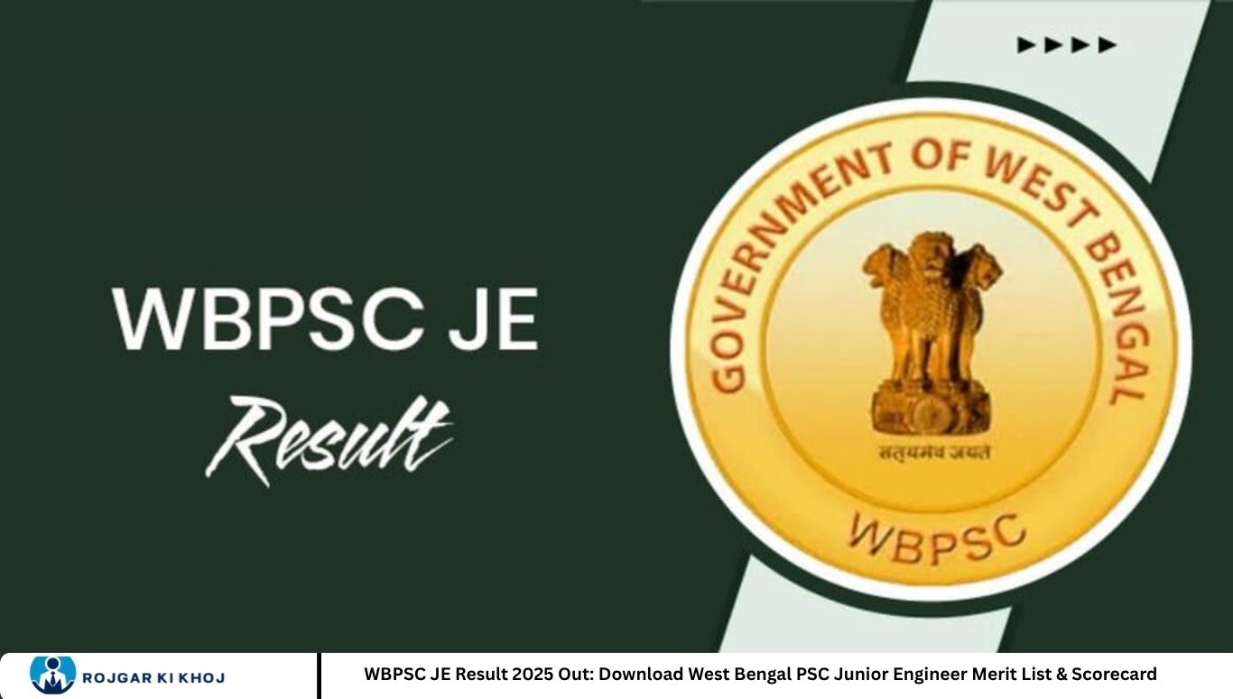 WBPSC JE Result 2025 Out: Download West Bengal PSC Junior Engineer Merit List & Scorecard