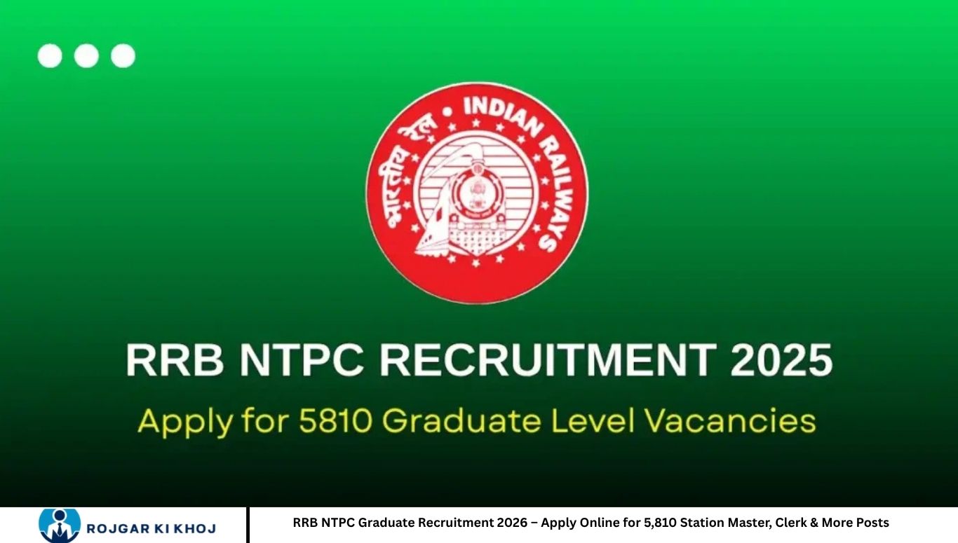 RRB NTPC Graduate Recruitment 2026 – Apply Online for 5,810 Station Master, Clerk & More Posts