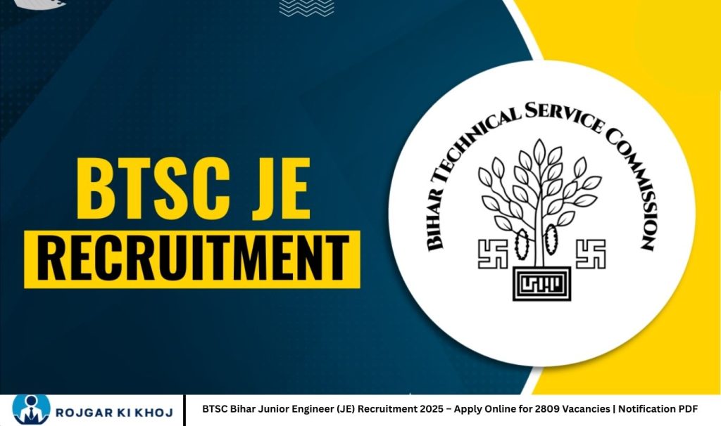BTSC Bihar Junior Engineer (JE) Recruitment 2025 – Apply Online for ...