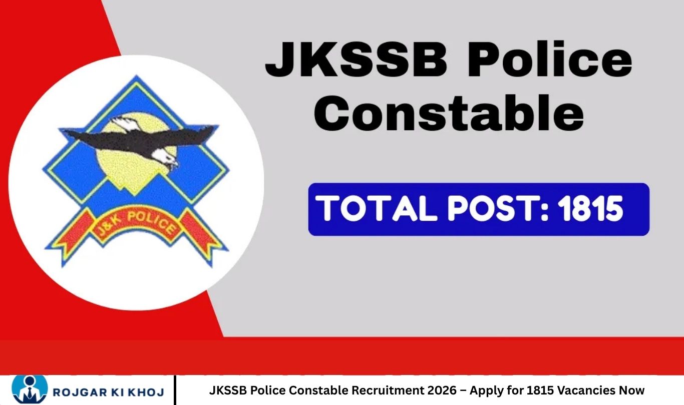 JKSSB Police Constable Recruitment 2026 – Apply for 1815 Vacancies Now
